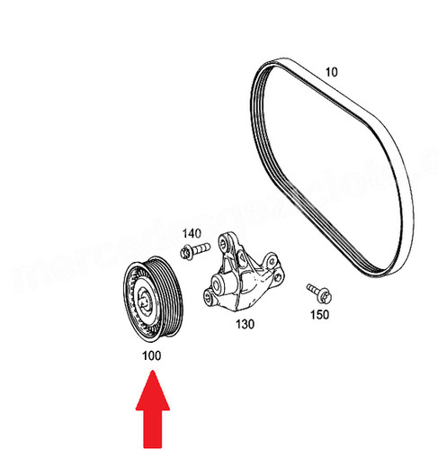 NEW MB M-CLASS W166 BELT TENSIONER PULLEY A6422002070 3.0 DIESEL OEM NO ...