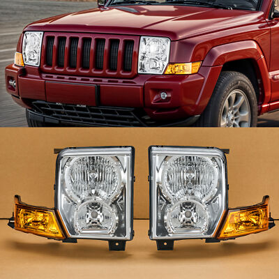 Headlights Assembly Left & Right Replacement for 2006-2010 Jeep ...