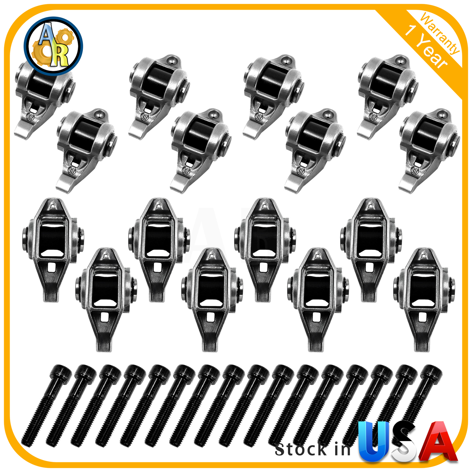 Installed LS2 LS6 LQ4 LQ9 LY5 LY6 16+16PCS LS1 Rocker Arms WITH Trunion ...