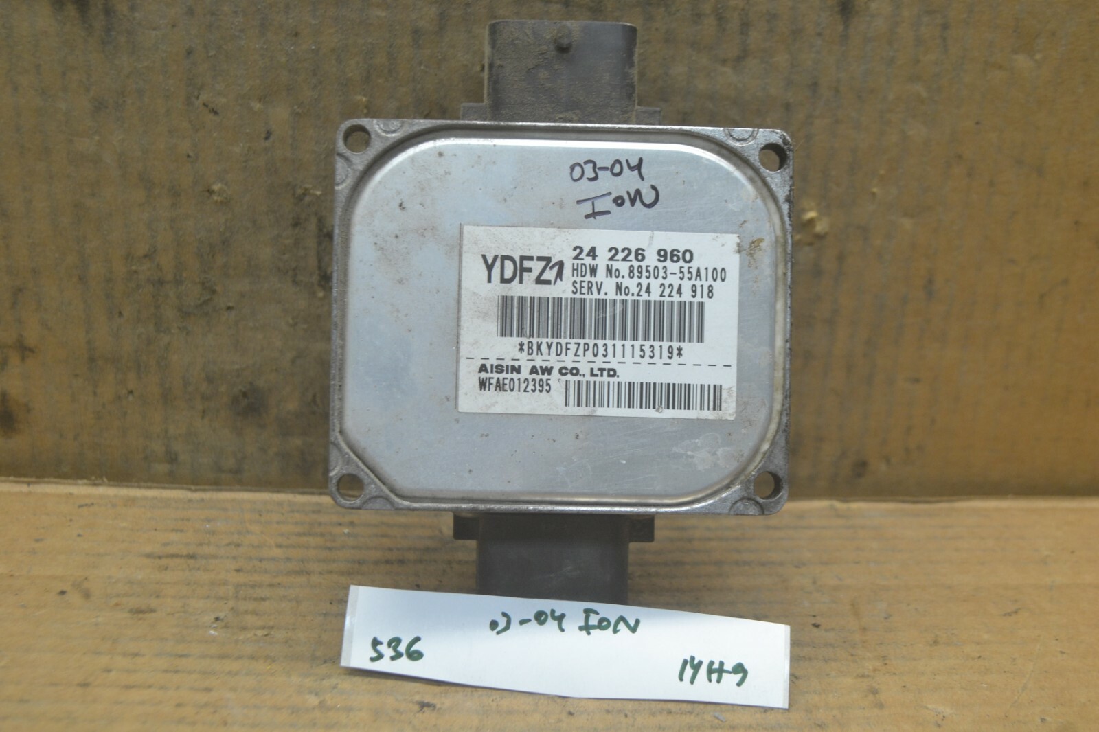 03-04 Saturn Ion Transmission Control Unit TCU 24226960 Module 536-14h9 ...