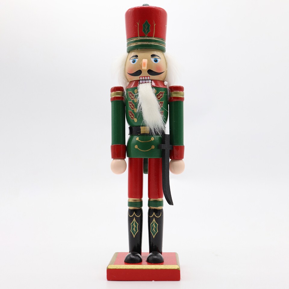 30cm 12" Christmas Wooden Nutcracker Soldier Puppet Guard Statue Xmas ...