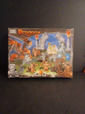 Vintage Mega Blocks Dragons 9881 Battle Gate 110 Piece Set Figures ...
