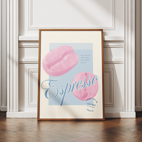 Espresso - Coffee Beans Poster: Sabrina Carpenter Song-Inspired Lyric ...