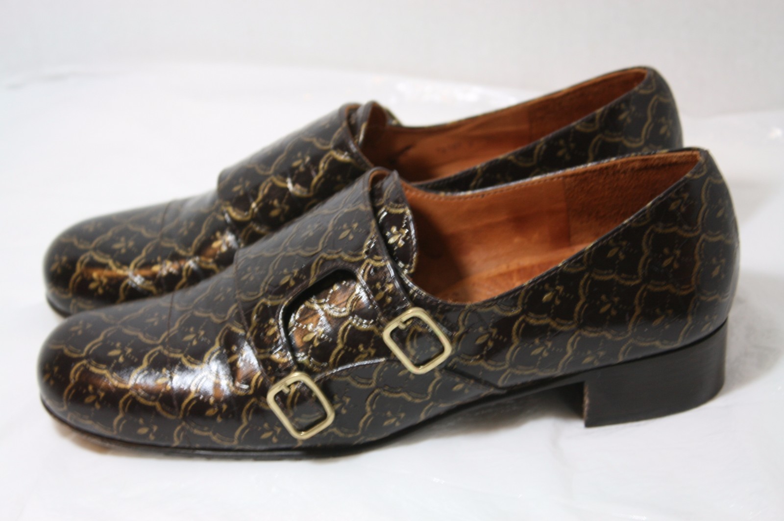 CHIE MIHARA SHOES BEATNIK MONK STRAP LOAFER FLATS BUTIK PRINT 9 BROWN ...