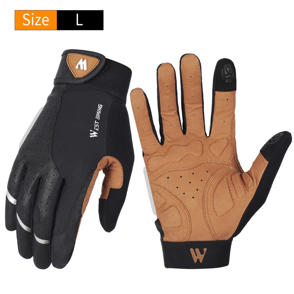 WEST BIKING Cycling Sports Touch Screen Gloves Bike Bicycle Full Finger ...