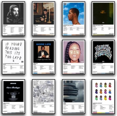 Drake Posters Music Album Cover Posters Set of 12 08x12inch20x30cm a3 ...