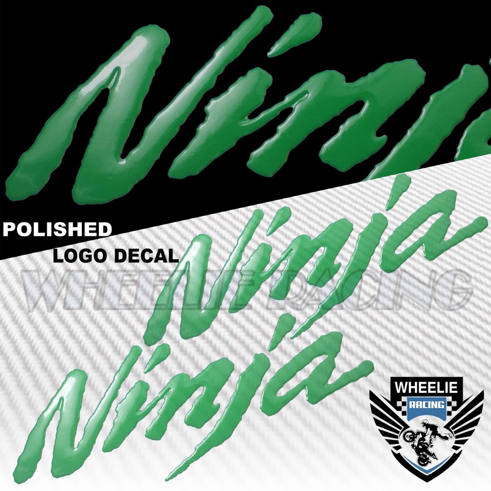 6.25" 3D POLISH/SHINY EMBLEM DECAL LOGO+LETTER STICKER FOR ZXR 250 400 ...