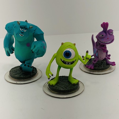 Disney Infinity Monsters Inc University Sully Mike Randy Figures Lot ...