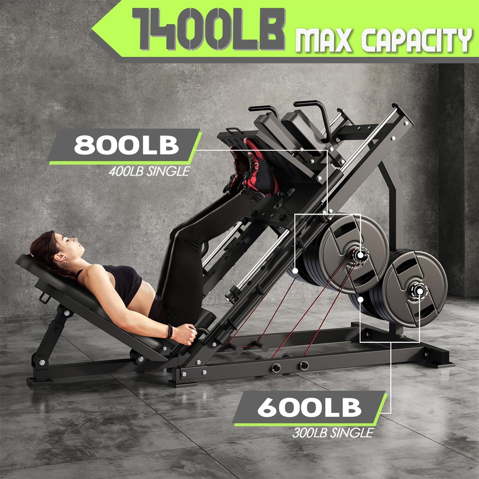 Leg Press Hack Squat Machine 2 in 1 Leg Press Machine for Home Gym ...
