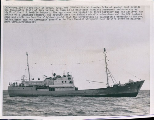 1965 Soviet Trawler Ship Vigil Apra Harbor Us Pacific Military ...