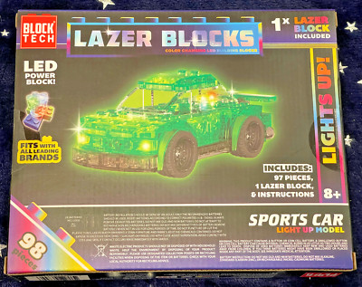 NEW! LAZER BLOCKS LED Power Building Blocks SPORTS CAR LIGHT UP MODEL ...