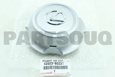 4260360231 Genuine Toyota ORNAMENT SUB-ASSY, WHEEL HUB(FOR FRONT) 42603 ...