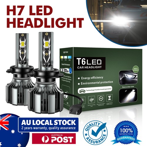 2X MODIGT H7 LED Headlight Globes Bulbs Kit Hi/Lo Beam Replace Xenon ...