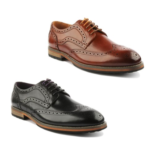 Justin Reece England Rudolph Men Leather Brogue Shoe In Black Size Uk 6 ...
