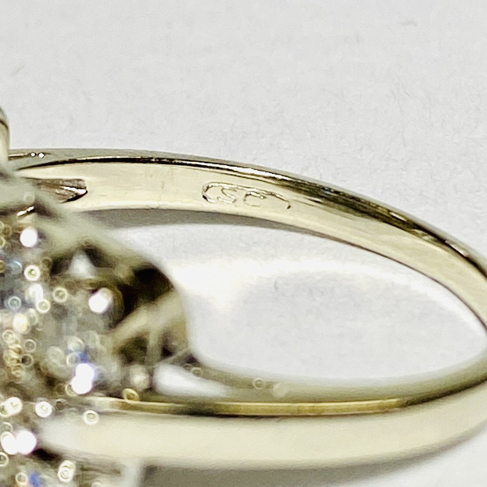 GG Certified 14K White Gold 2.64ctw Diamond Size 8.5 Ring 5.4g | eBay