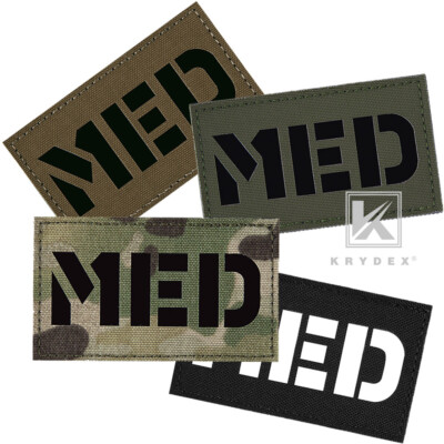 KRYDEX MED IR Tactical Patches Identifier Badges Mulitcam Hook Back 3.5 ...