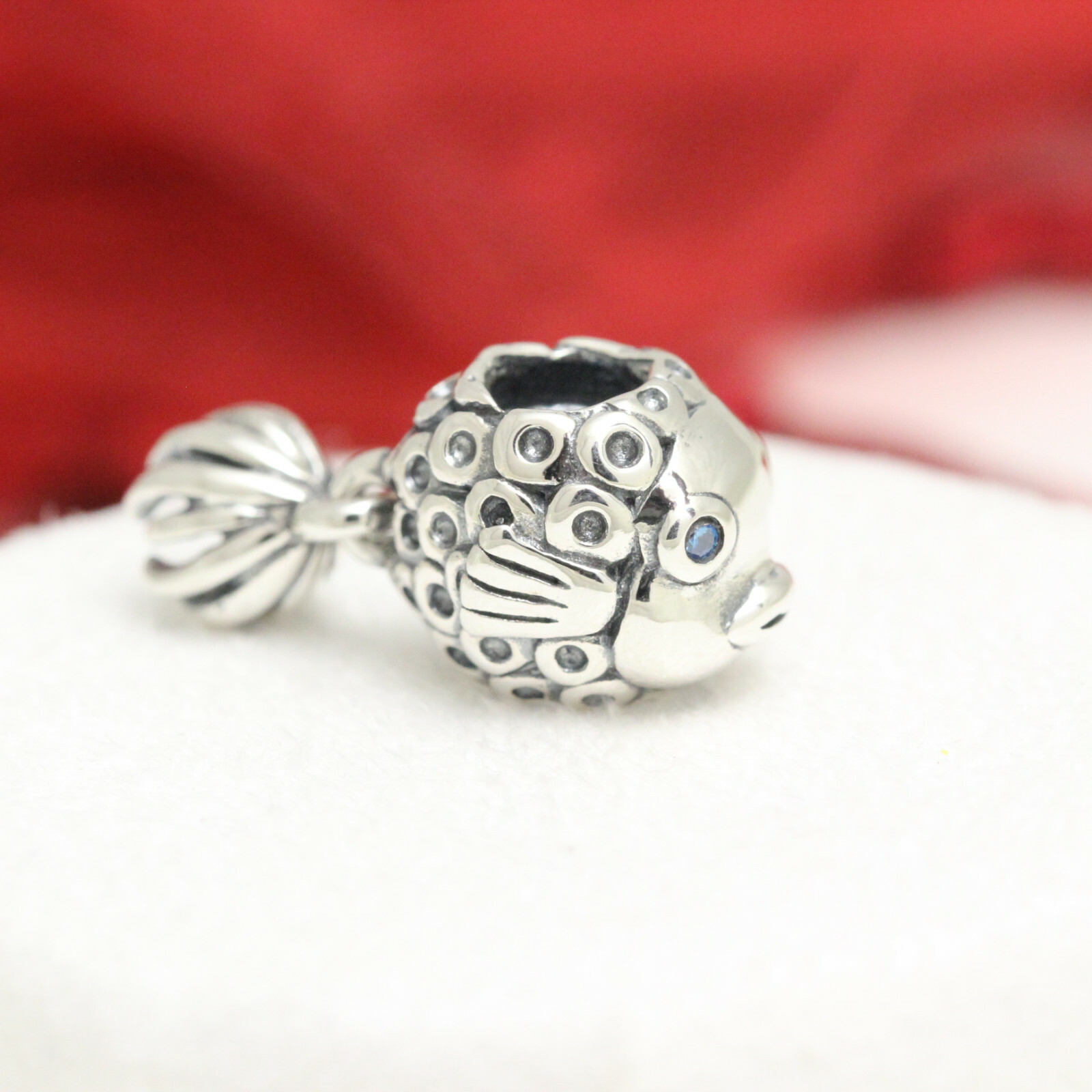 New! Authentic Pandora Silver Blue Topaz Splish Splash Fish Charm ...