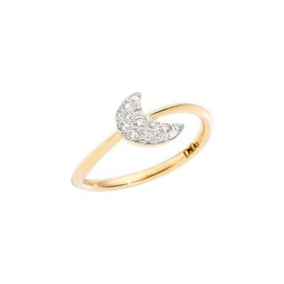 Dodo Large Moon Ring DAC0006_HEARS_DB0OG Yellow Gold 18 kt Diamonds ...
