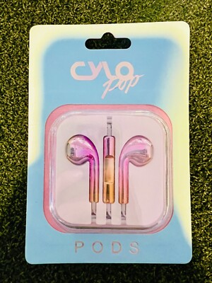 Cylo Pop Pods Wired Headphones with Built In Mic And Case Lavender BNIP ...