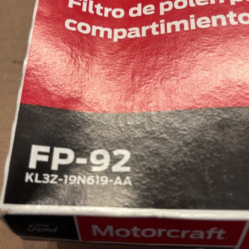 Genuine OEM Motorcraft FP92 Cabin Air Filter Ford KL3Z19N619AA | eBay