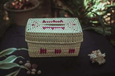 Palmyra Hand Woven Tissue Box Holder Rectangular Home Vehicle ...