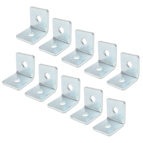 10 Pack 2 Hole L Shaped 90 Degree Angle Connector Bracket Fit for 1 ...