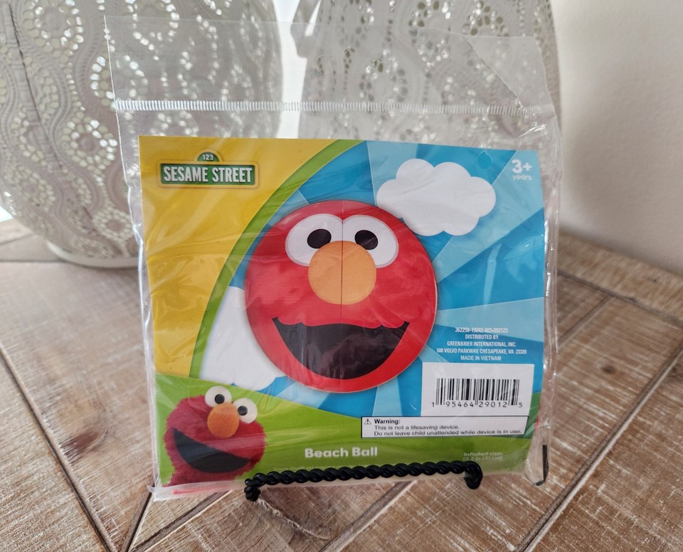 NEW SESAME STREET ELMO RED 12" INFLATABLE BEACH BALL | eBay