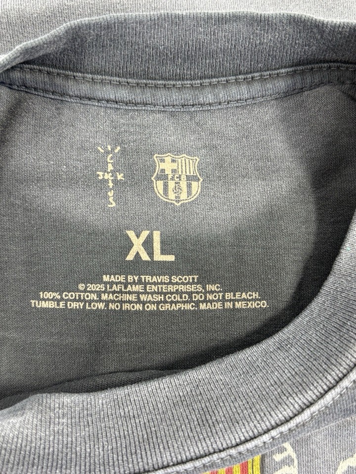 Cactus Jack x CJx FCB - Washed Spray Logo T-shirt Size: XL | eBay