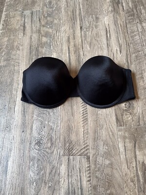 Dreamfit Strapless bra 44DD black underwire lined Black EUC | eBay