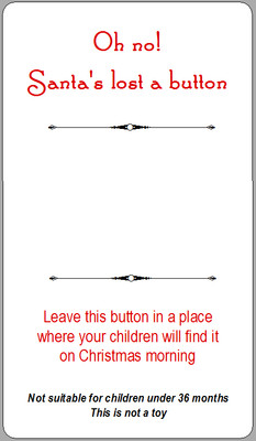 Santa's Lost Button Stickers Children's Christmas Labels | eBay UK