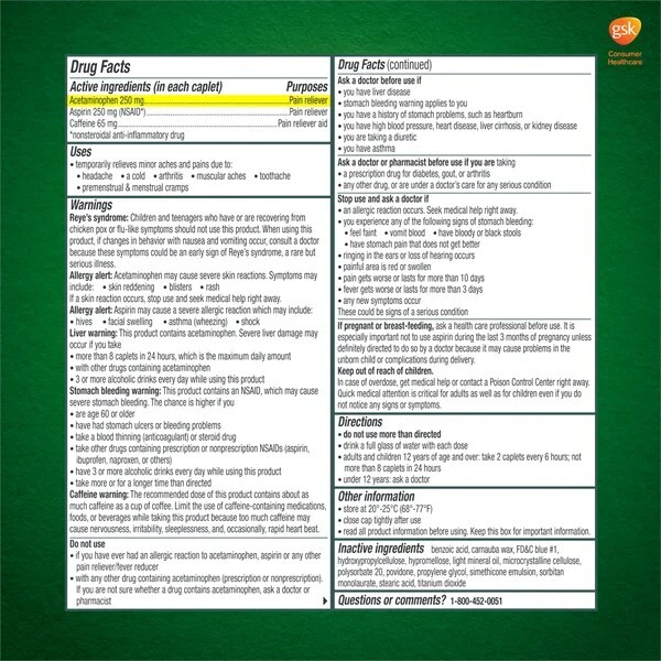 Excedrin Extra Strength for Headache Relief, 300 Caplets 300678104926| eBay