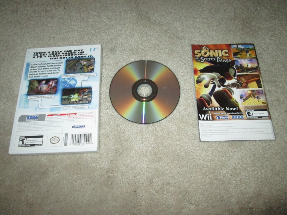 Alien Syndrome Wii Nintendo Video Game 2010 Action Sega Disc Excellent ...