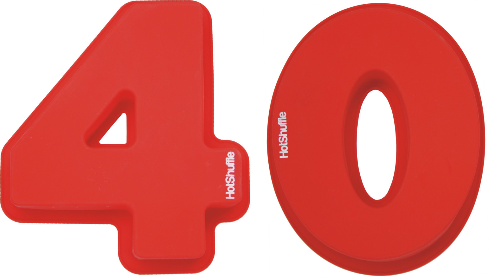 Large Silicone Number 40 Cake Tin Mould 40th Birthday Ruby Wedding ...