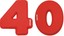 Large Silicone Number 40 Cake Tin Mould 40th Birthday Ruby Wedding ...