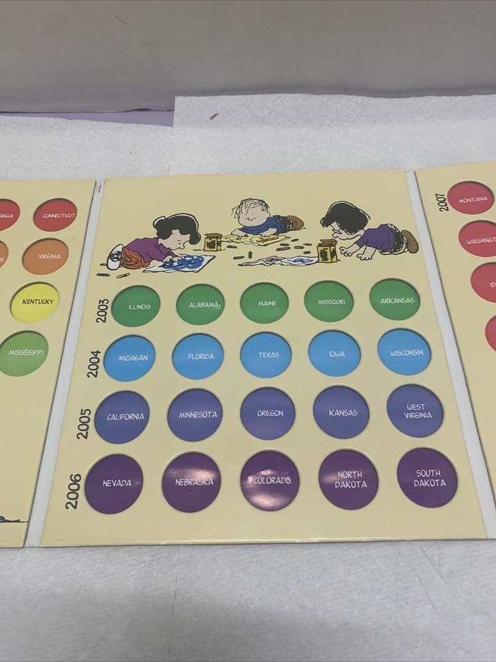 Peanuts Snoopy Quarters of 50 States Coin Album Complete Collection ...