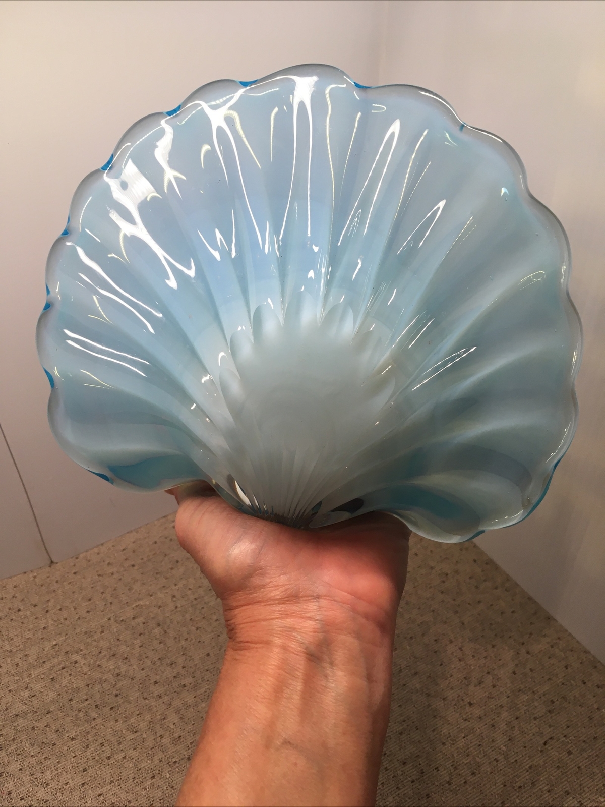Vtg Signed Cenedese Murano Opalescent Seashell 1970s Italian Art Glass ...