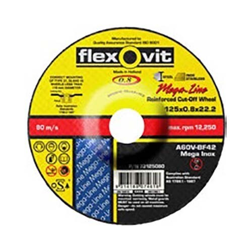 Flexovit Cut-Off Wheel Metal Mega Inox Premium 230 x 2.5 x 22.23 mm ...