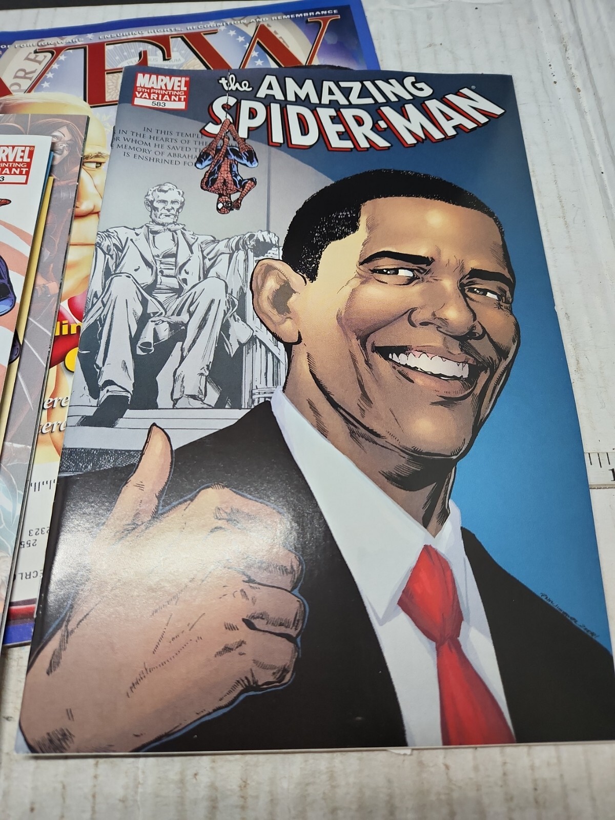 4 Of The Amazing Spider-Man Obama Comic Books With VFW Magazine And '09 ...
