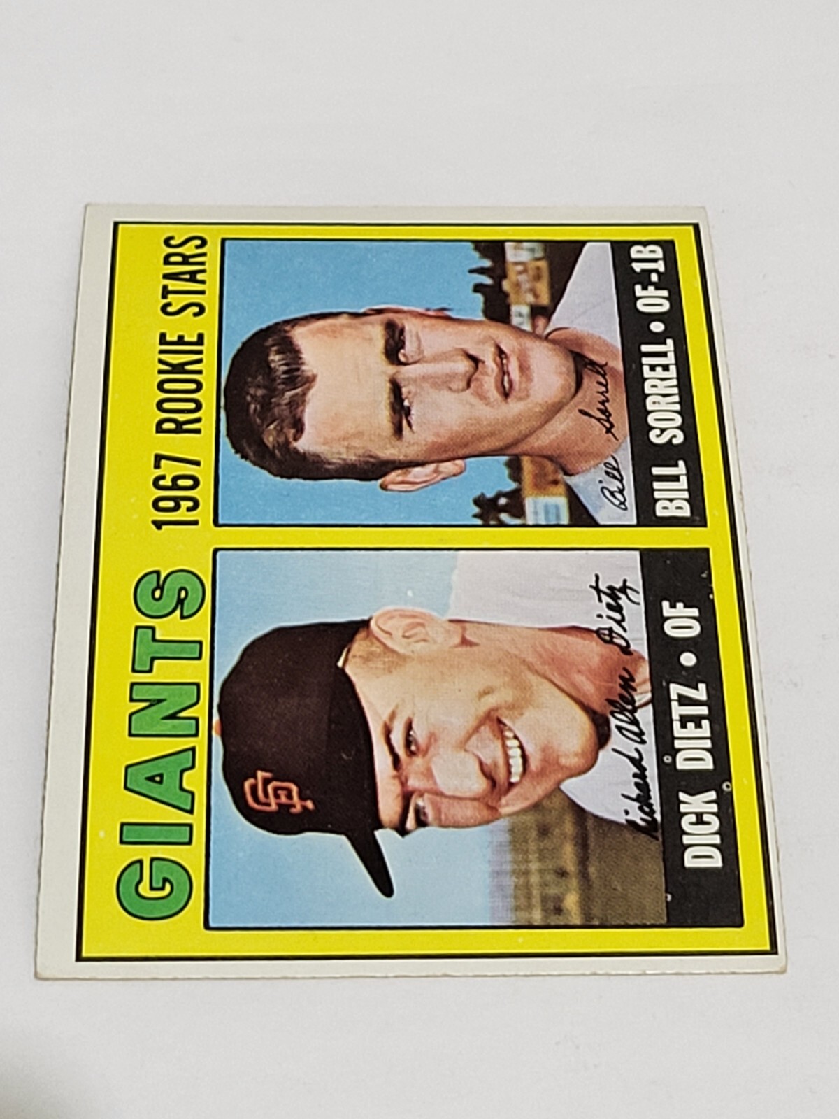 1967 TOPPS BASEBALL ROOKIE STARS DICK DIETZ & BILL SORRELL #341 | eBay