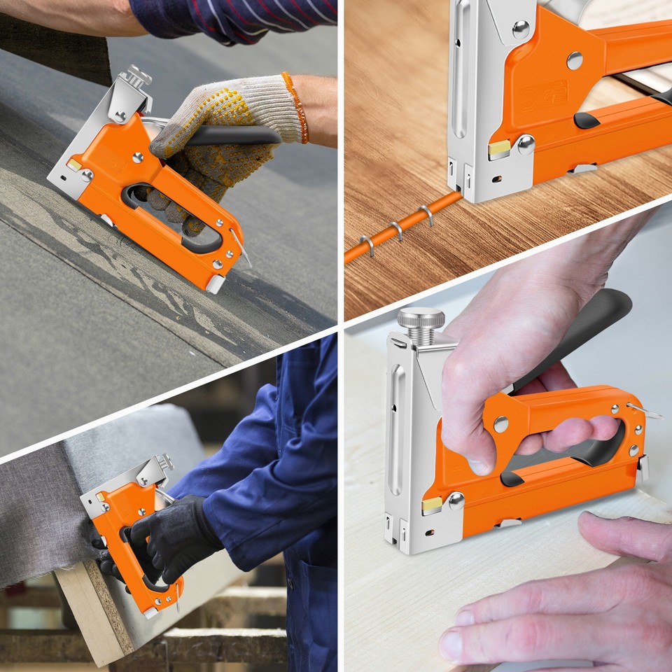 Upholstery Staple Gun Heavy Duty for Wood Quick-Jam Release Carpet ...