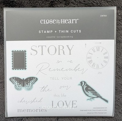 New Retired Close To My Heart CTMH Cosette Scrapbooking Stamps & Thin ...