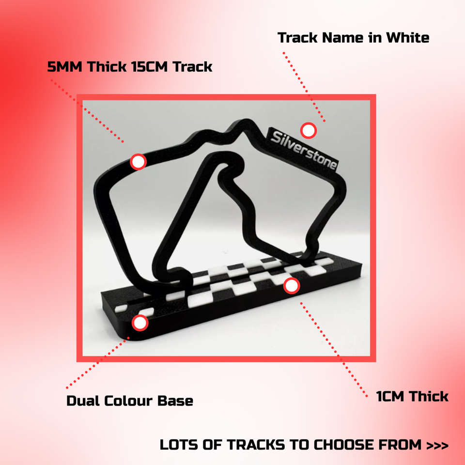 3D F1 Gift Racing Track Models – With Smart Chequered Flag Stand / F1 ...