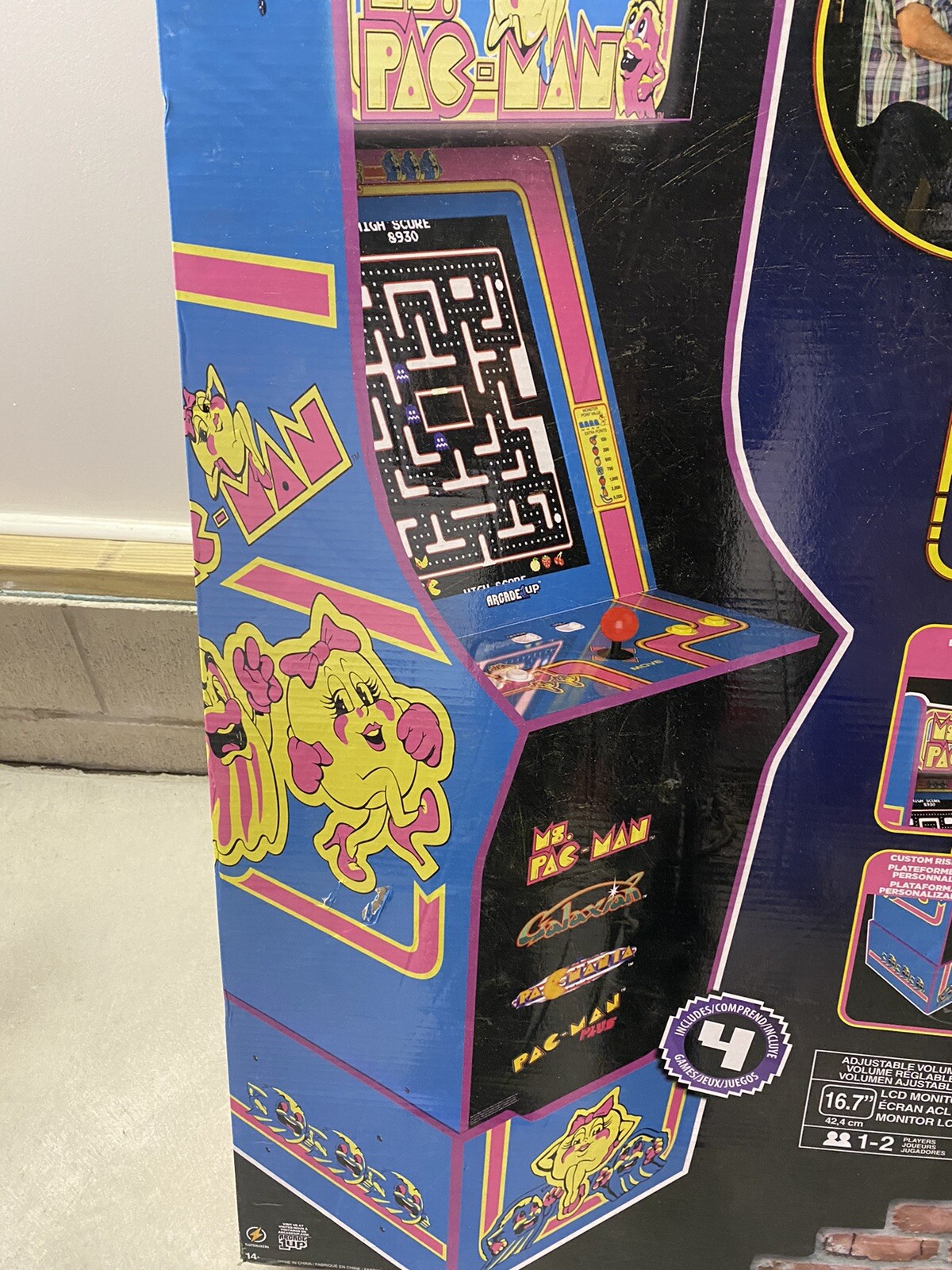 🕹️Arcade1up Ms. Pac-Man Arcade Machine With (4) Video Games + Riser🕹️ ...