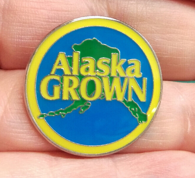 Alaska Grown Pin AK collector souvenir pinback hat pin jacket lapel ...