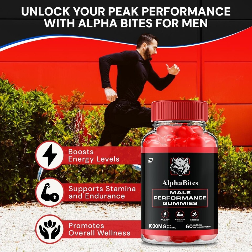 (5 Pack) AlphaBites for Men Gummies – Alpha Bites Support for Muscle ...