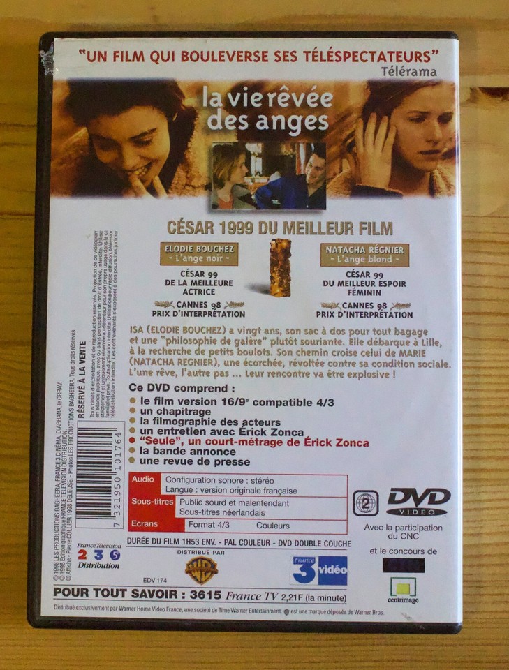 La vie revee des anges DVD Erick Zonca Elodie Bouchez PAL Zone 2 ...