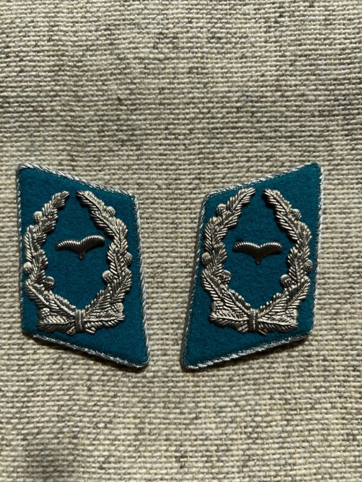 old German Aur Firce Luftwaffe Collar rank insignia badge pair Top ...