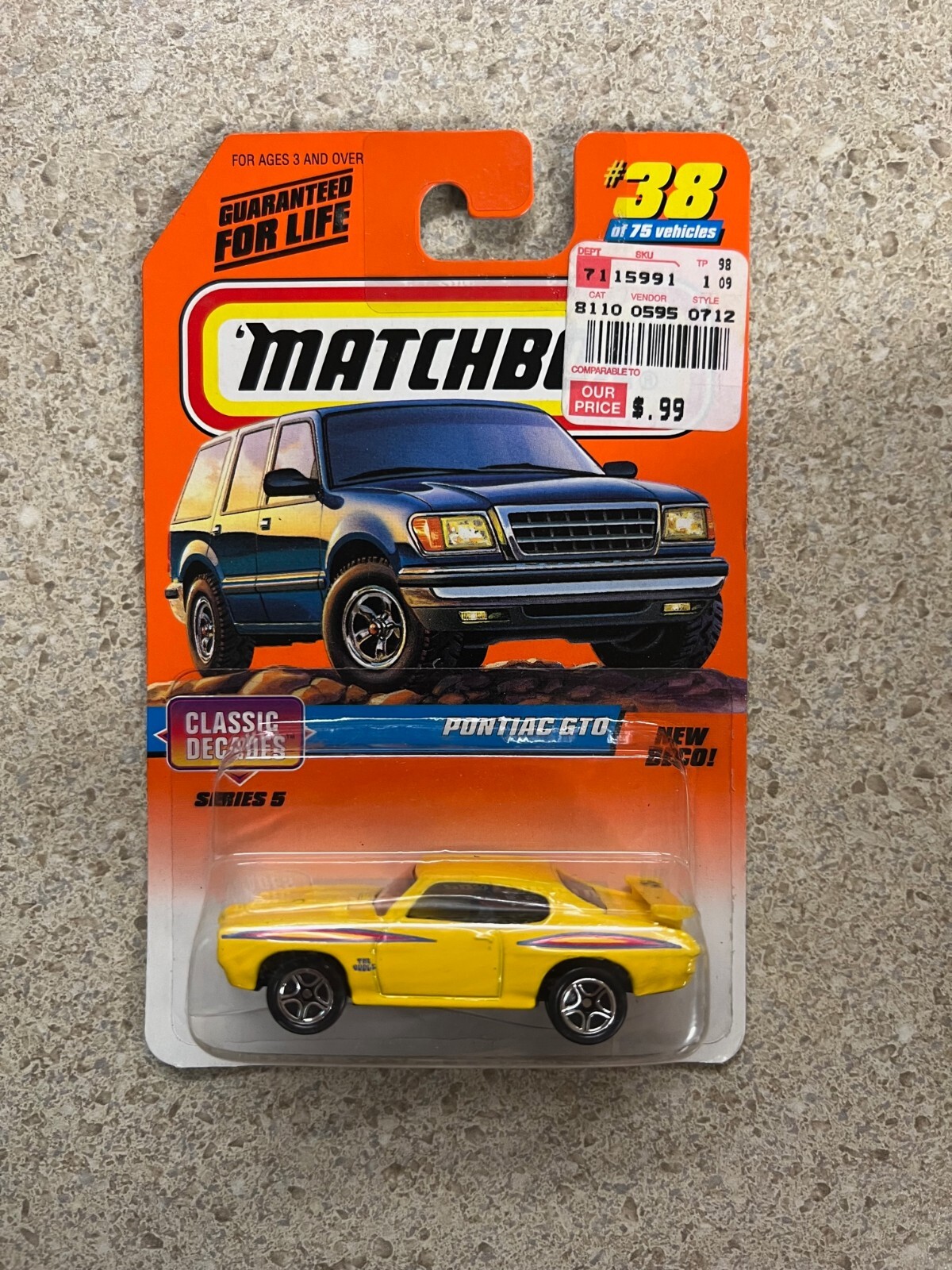 1998 Matchbox Classic Decades Series Pontiac GTO #38 Diecast Car New | eBay