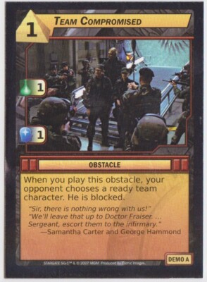2007 STARGATE TRADING CARD GAME TEAM COMPROMISED PROMO CARD DEMO A ...