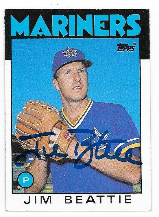 JIM BEATTIE 1986 TOPPS AUTOGRAPHED SIGNED # 729 MARINERS | eBay